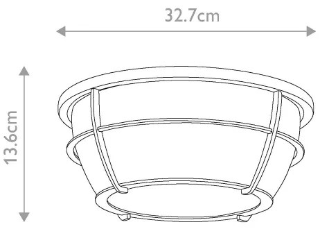 Quoizel QZ-CHANCE-F-PNBR- Koupelnové stropní svítidlo CHANCE 2xE27/60W/230V IP44