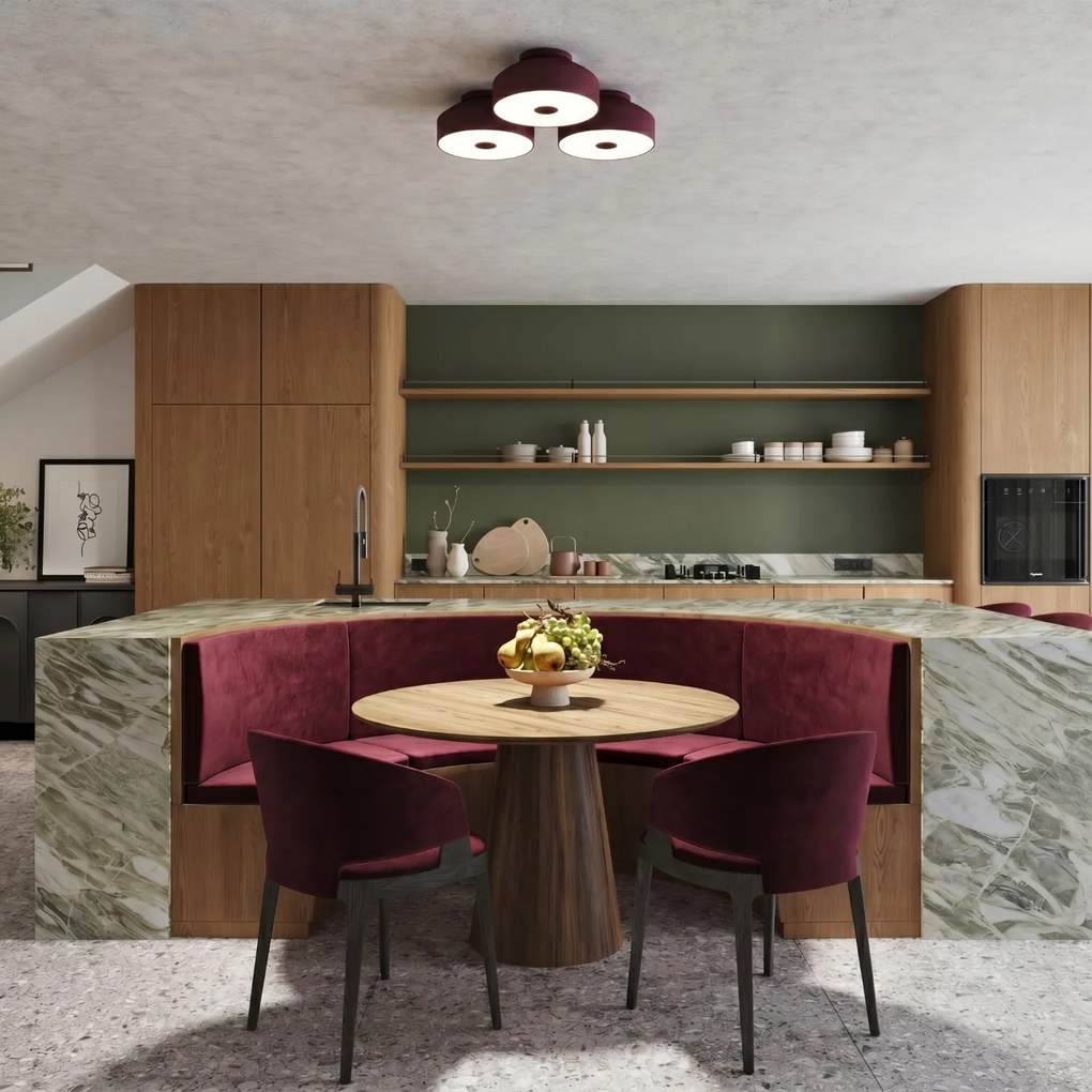 Sollux Lighting Stropní svítidlo OMIQ bordó
