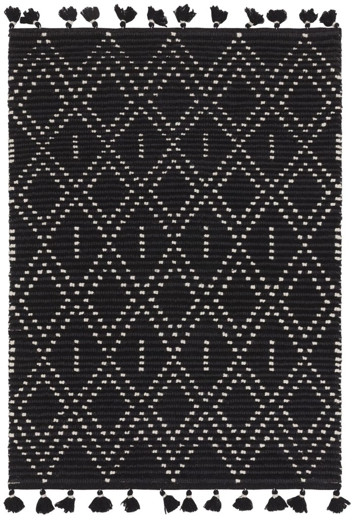 Tribeca Design Kusový koberec Livan Black Cream Diamond Rozměry: 200x290 cm