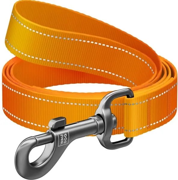 Vodítko nylon WAUDOG Mono 1,5x122cm oranžové