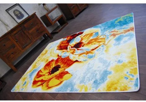 Makro Abra  Dětský kusový koberec PAINT - F516 cream květy víceb 160 x 220