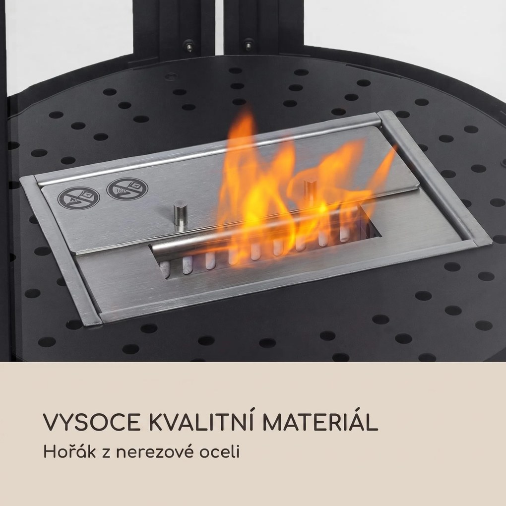 Blumfeldt Fiamme Circulo, ethanolový krb, hořák z nerezové oceli, 1,2 l, doba hoření 4-6 h