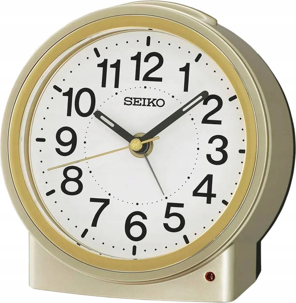 Čitelný Budík Seiko QHE199G, Tichý Mechanismus, Automatické Podsvícení