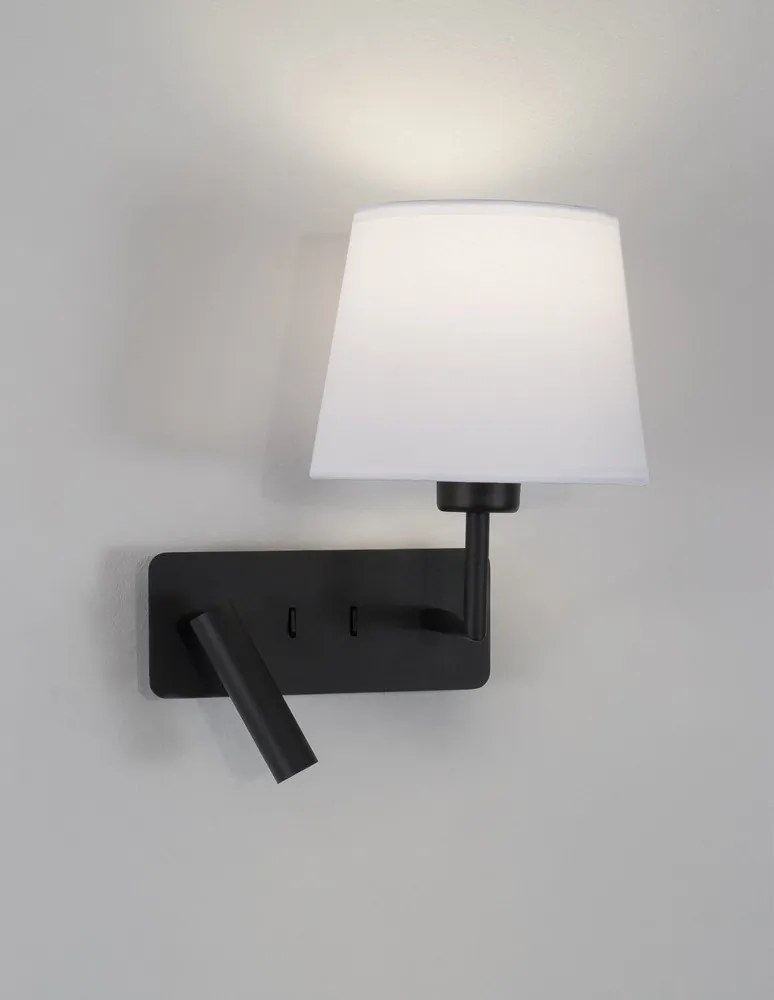 Bílé/matně černé hliníkové nástěnné svítidlo s ohybatelnou konstrukcí Savona – Nova Luce