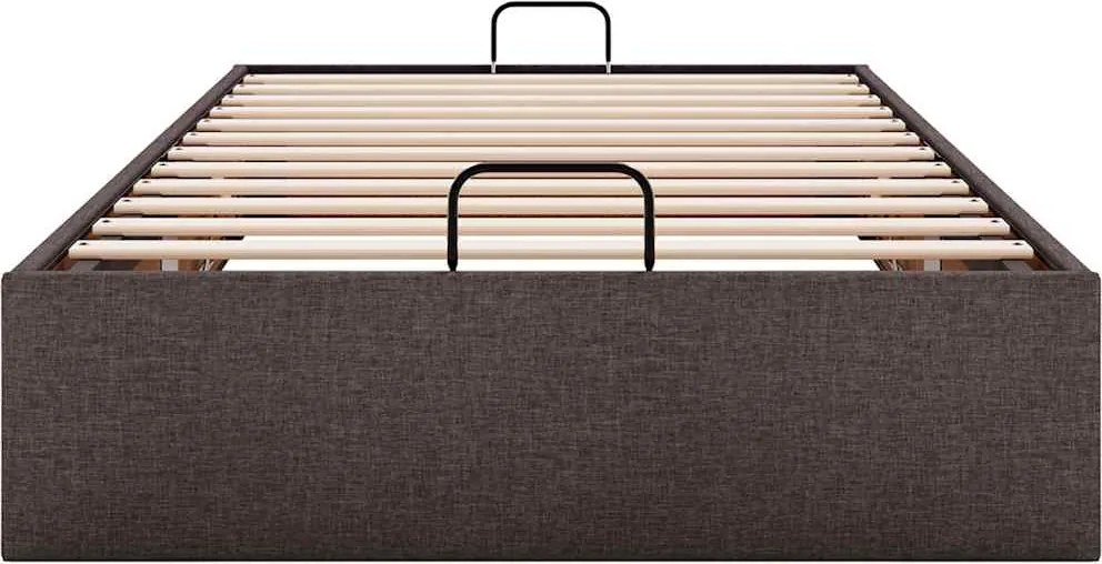 Osmanský rám postele bez matrací tmavě šedá 80x200 cm textil 3310836