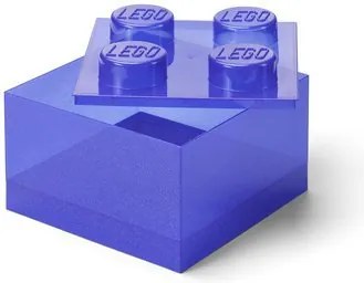 Lego úložný box s víkem, třpytivě fialový