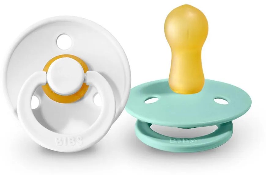 Bibs Dudlíky kaučuk 2 ks 0-6 měsíců Colour Vanilla/Cornf lowe