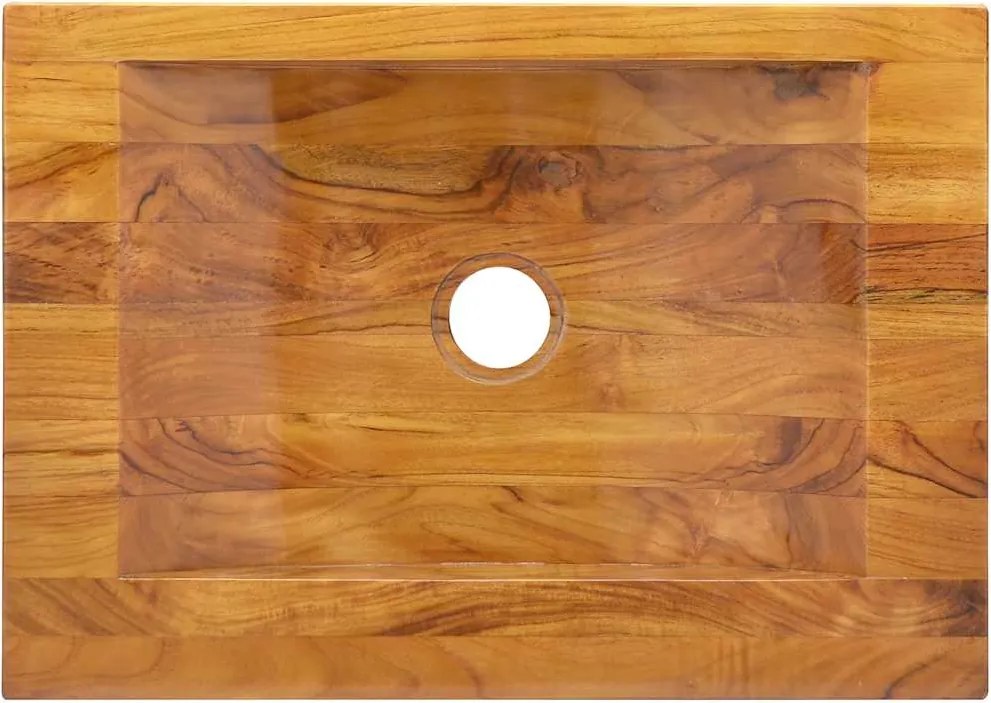Umyvadlo masivní teak 50 x 35 x 10 cm 326163