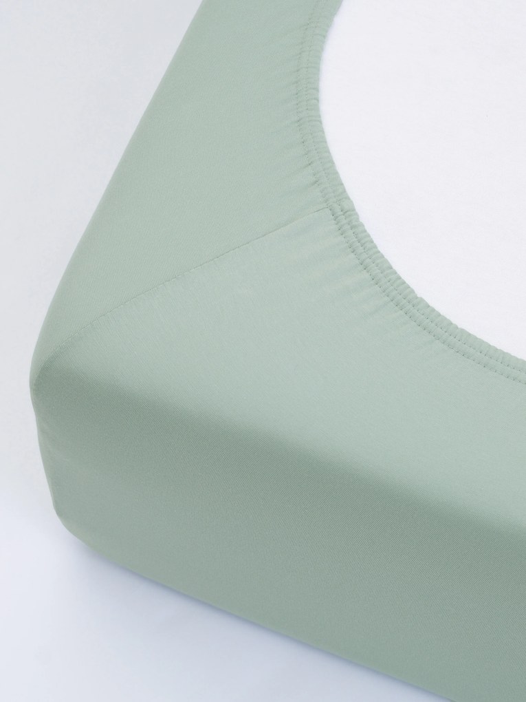 MK Lůžkoviny Jersey prostěradlo s elastanem Deluxe 120 × 200 cm – šalvějová