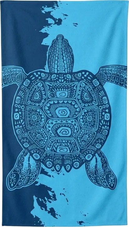 Rychleschnoucí XXL plážová osuška OCEVA modrá 150 x 210 cm, 100% mikrovlákno