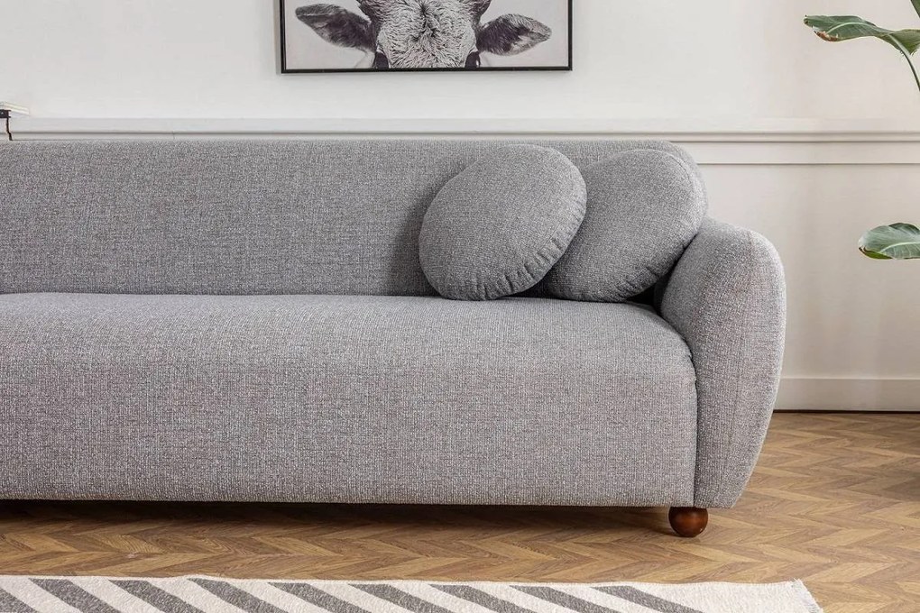 Designová rohová sedačka Jamiya 273 cm světle šedá - levá