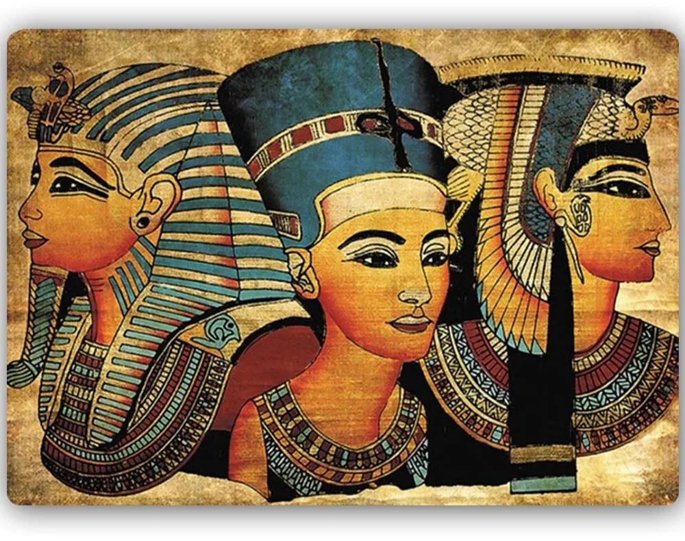 CARO Kovový obraz - Egypt 40x30 cm