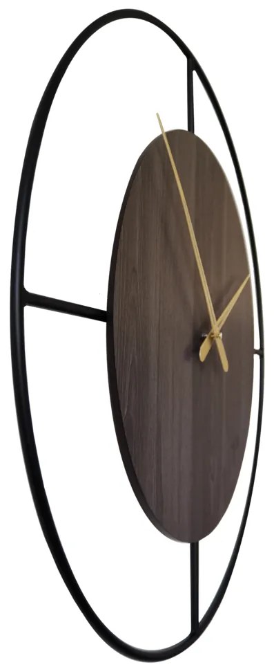 JVD Designové minimalistické dřevěné kovové nástěnné hodiny JVD HC41