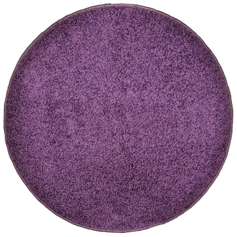 Kulatý koberec SHAGGY fialový