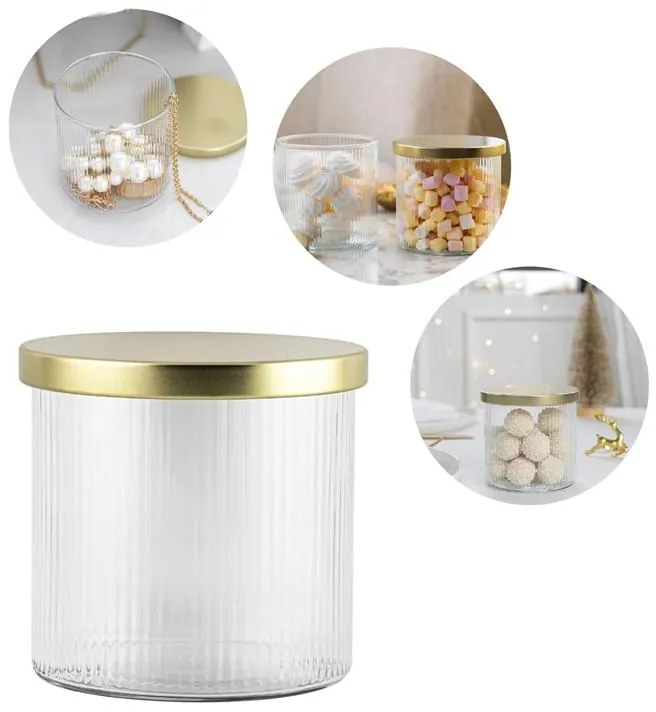 TREND GLASS CRESSIDA DEKORAČNÍ NÁDOBA 660ML SADA 2KS