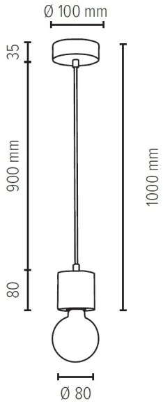 Spot-Light 71689104 - Lustr na lanku PINO 1xE27/60W/230V