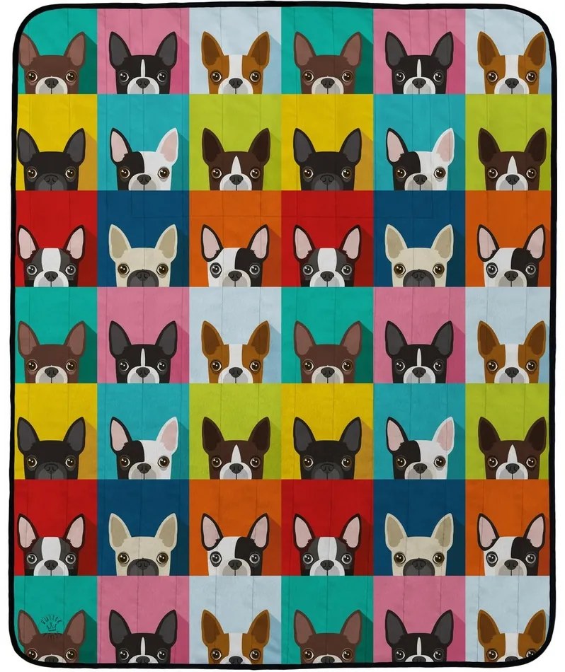 Butter Kings Kempingová deka Which frenchie, 145 x 180 cm