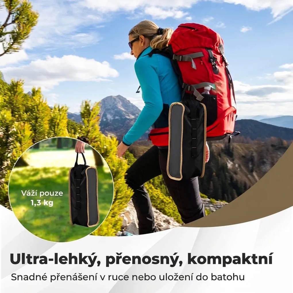 Kempingová židle skládací, hnědá NP12486CF
