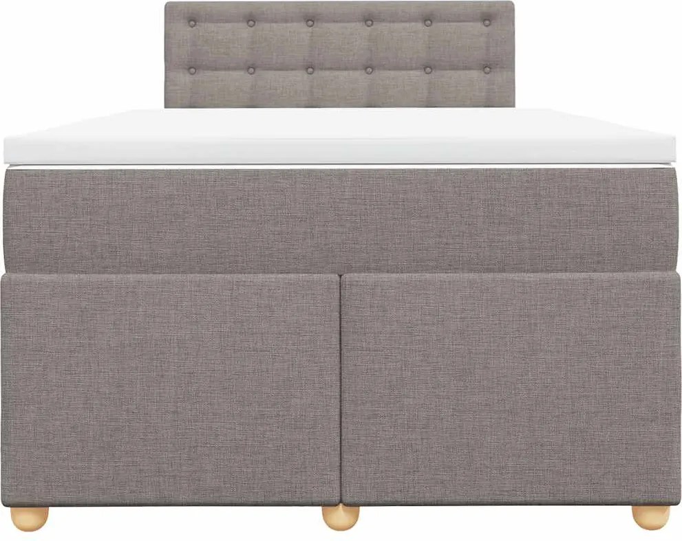 Box spring postel s matrací taupe 120x190 cm textil 3286637
