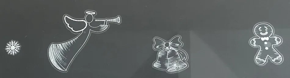 Vánoční samolepky na okna A3 symboly