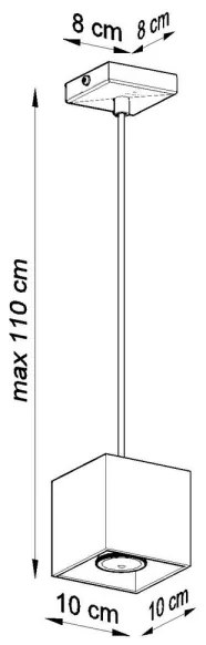 Sollux SL.0060 - Lustr na lanku QUAD 1 1xGU10/40W/230V černá