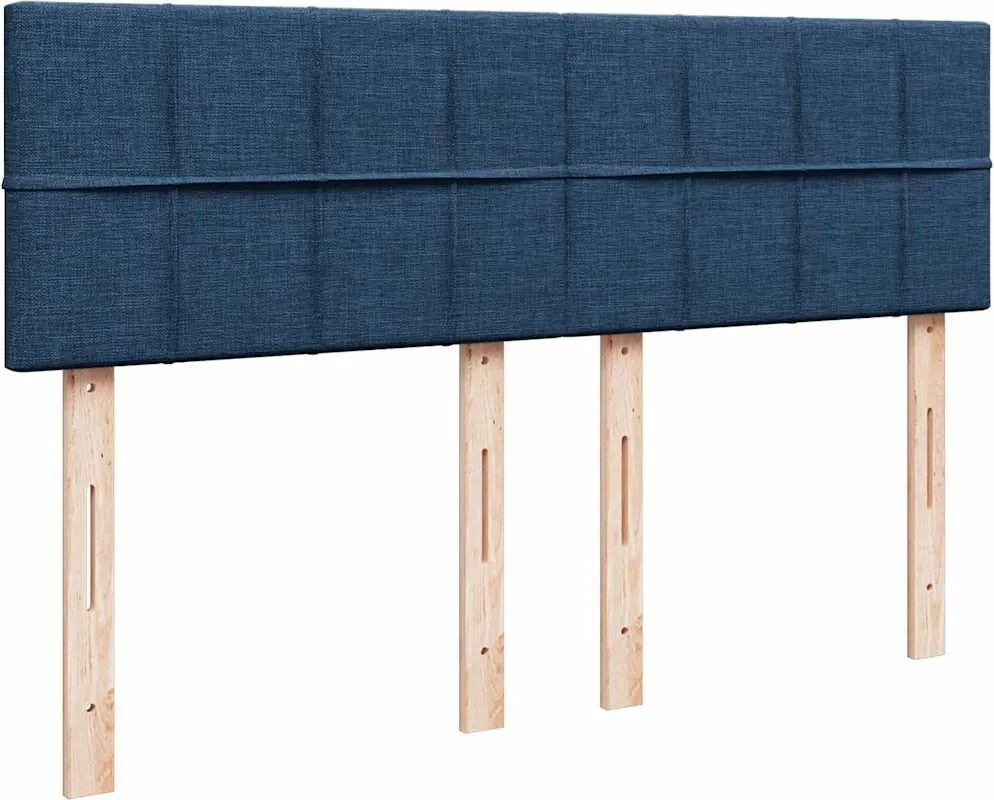 Box spring postel s matrací modrá 140x190 cm textil 3288189