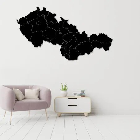 Velká dřevěná mapa Slovenska a České republiky | SENTOP M011