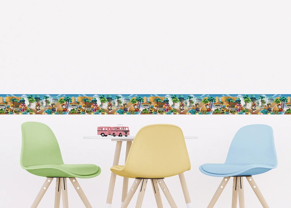 Dětská samolepící bordura na zeď Tlapková Patrola Džungle | 5 m x 13.8 cm | DWBD8023