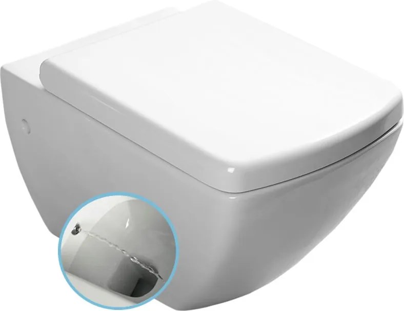 Isvea Purity WC Závěsné s bidetovou sprškou 35x55,5cm, bílá, 10PL02007-DL