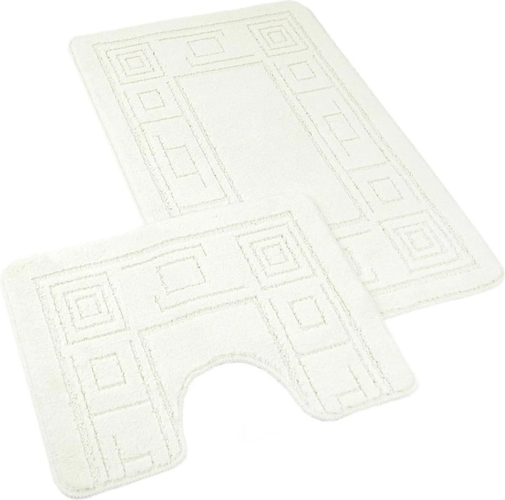 Koupelnová a WC předložka ornament smetanový