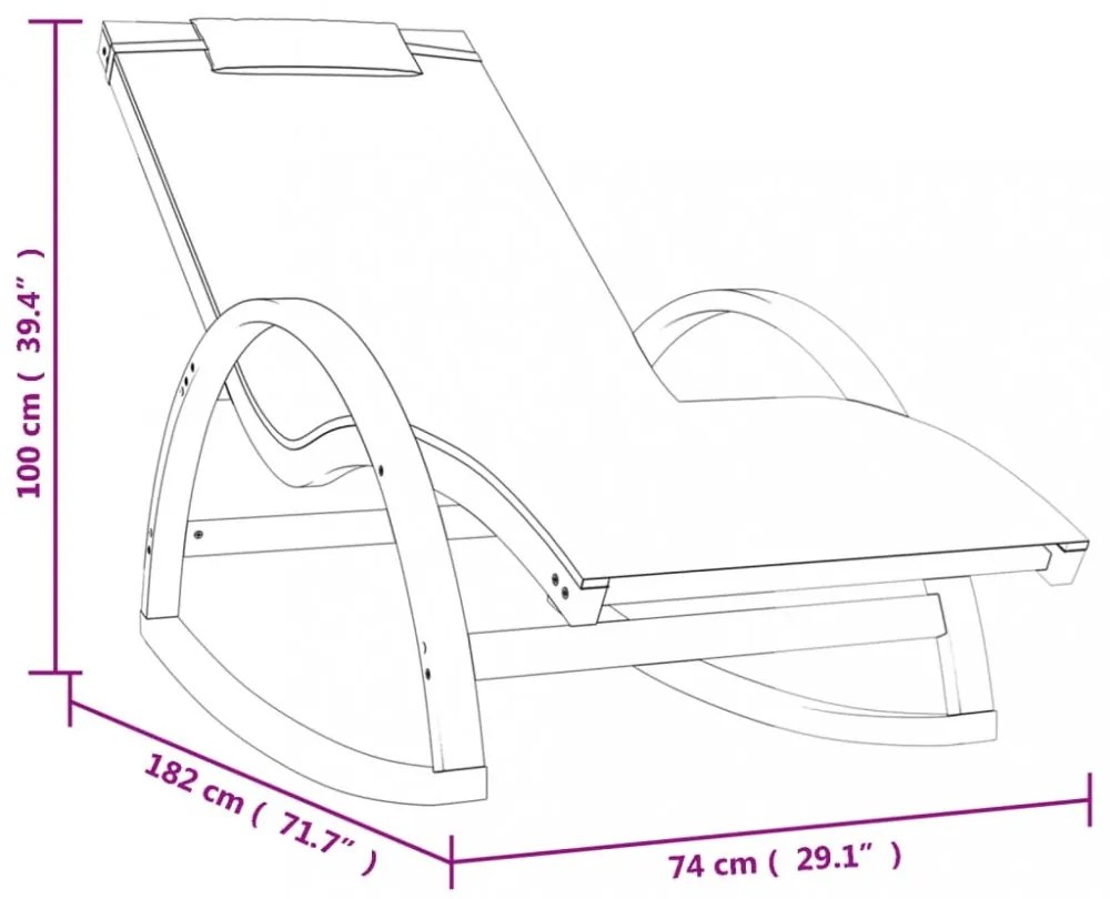 Houpací zahradní lehátko Dekorhome
