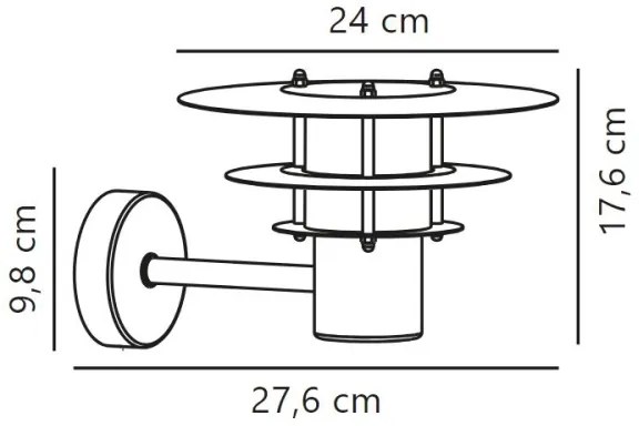 Nordlux - Venkovní nástěnné svítidlo BASTIA 1xE14/12W/230V IP54 černá