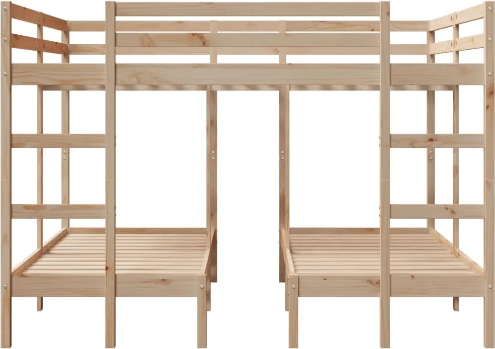 Rám trojité patrové postele 160x200/80x160 cm masivní borovice 3308580