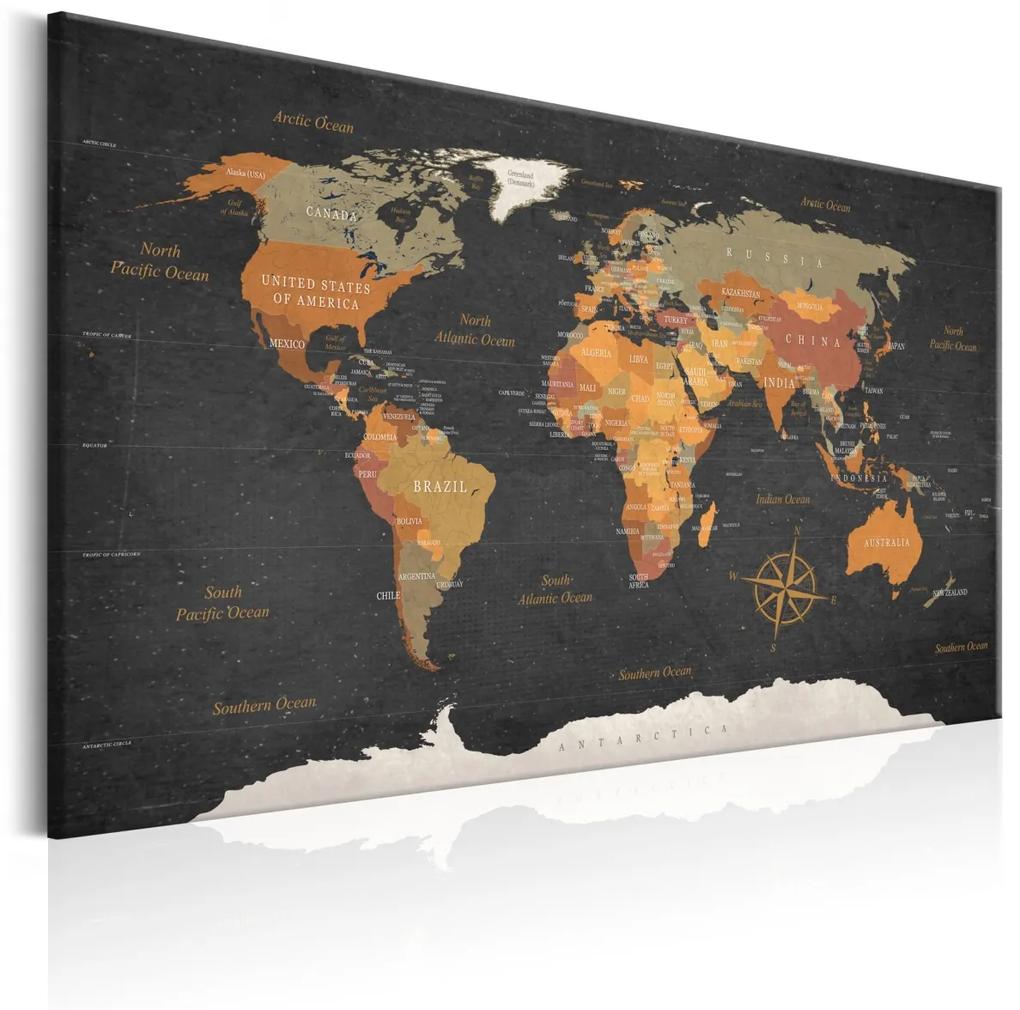 Obraz - World Map: Secrets of the Earth