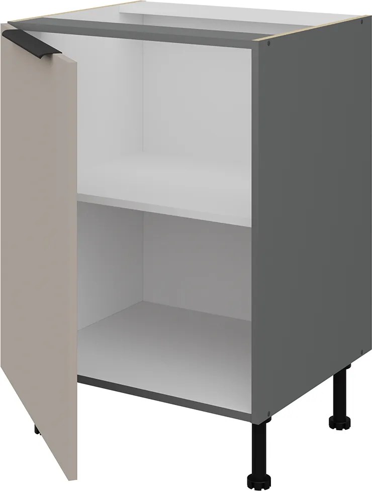 Kuchyňská linka ARIA ta | 300 + 180 cm | UNI dvířka | výška 251 cm | EXTRA VYSOKÁ | ANTIFINGER povrch | antracit/béžová