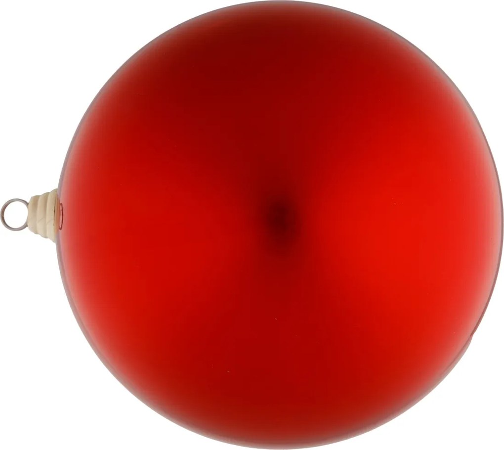 Velká vánoční koule 40 cm, červená, lesklá