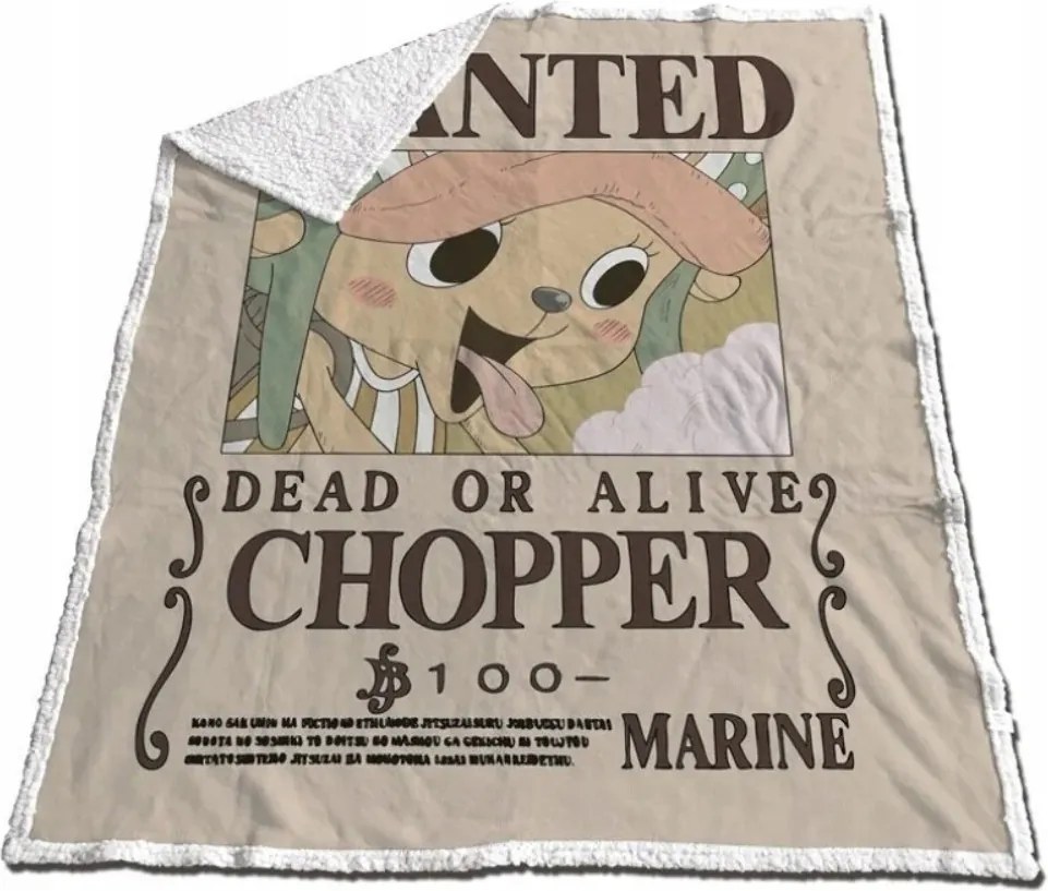 One Piece Sherpa deka 130x170cm Chopper "Dead or Alive" Deka