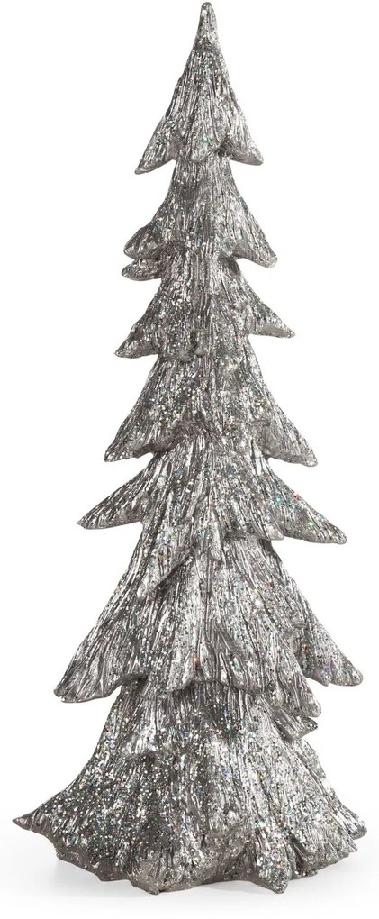 DEKORAČNÍ FIGURKA PINE 18X44 CM STŘÍBRNÁ
