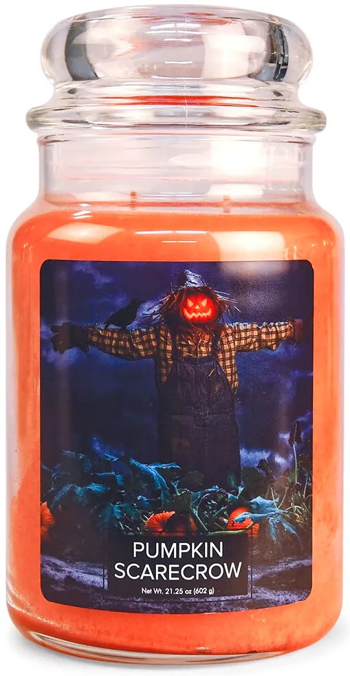 Village Candle Vonná svíčka ve skle - Pumpkin Scarecrow - Dýňový strašák, velká