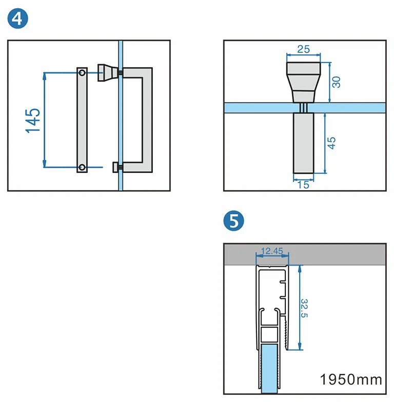 BPS-koupelny Čtvercový sprchový kout HYD-SK01 80x80 chrom/transparent