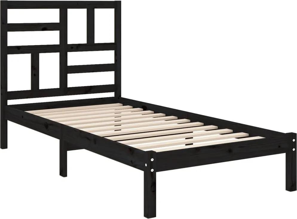 vidaXL Rám postele masivní dřevo 90 x 200 cm [3105939] Barva: Bílá