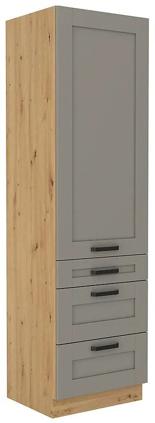 Kuchyňská skříňka Luna claygrey/artisan 60DKS-210 3S 1F