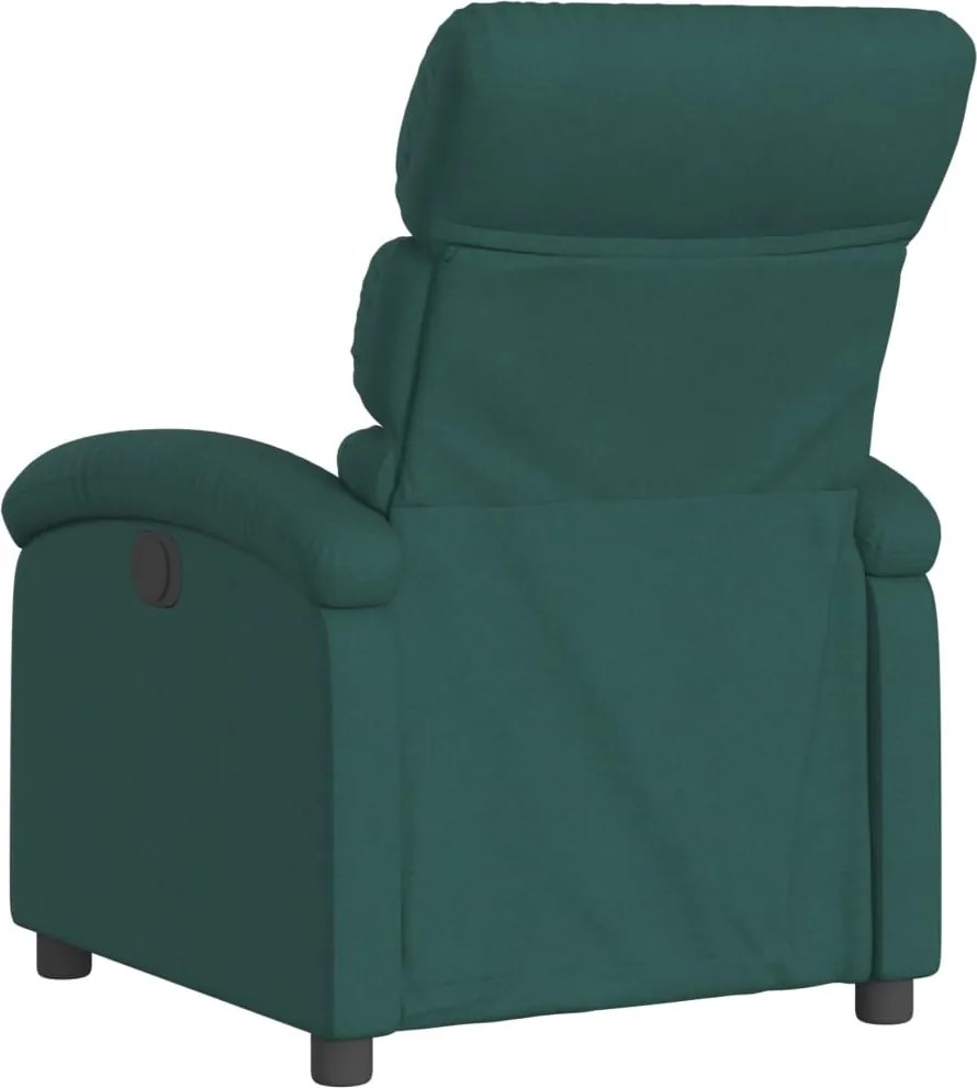 Elektrické polohovací křeslo tmavě zelené textil 3203960