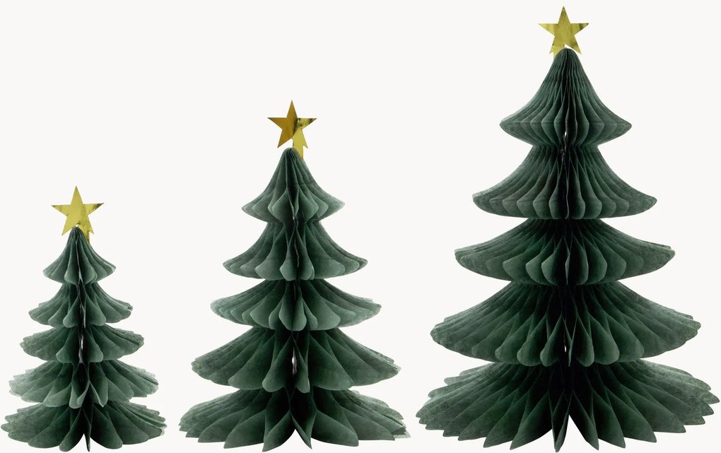 Sada ručně vyrobených vánočních ozdob Tree, 3 díly
