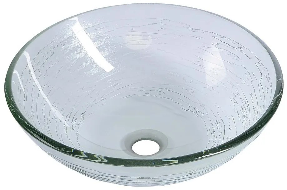 Sapho, RIPPLE skleněné umyvadlo průměr 42 cm, 2501-18