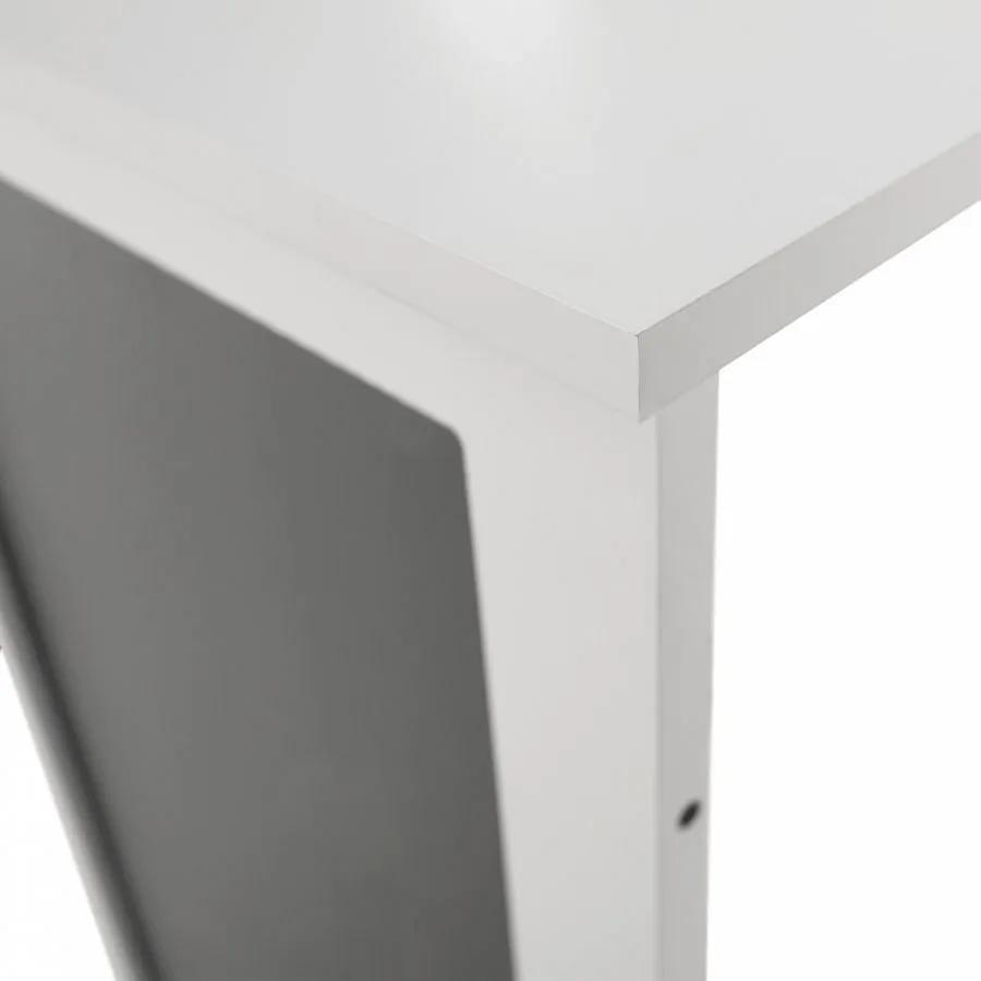 Tempo Kondela Skládací stůl na zeď, s křídovou tabulí, bílá, ZALMAN