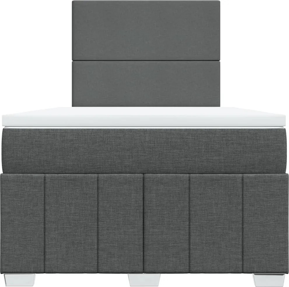 Box spring postel s matrací tmavě šedá 120x200 cm textil 3291629