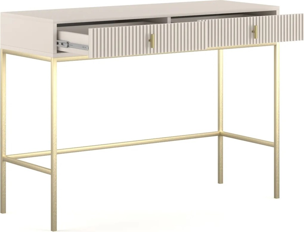 Toaletní stolek Maggiore 104 cm kašmírový/zlatý