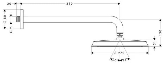 Hansgrohe Raindance Classic Hlavová sprcha 27424000