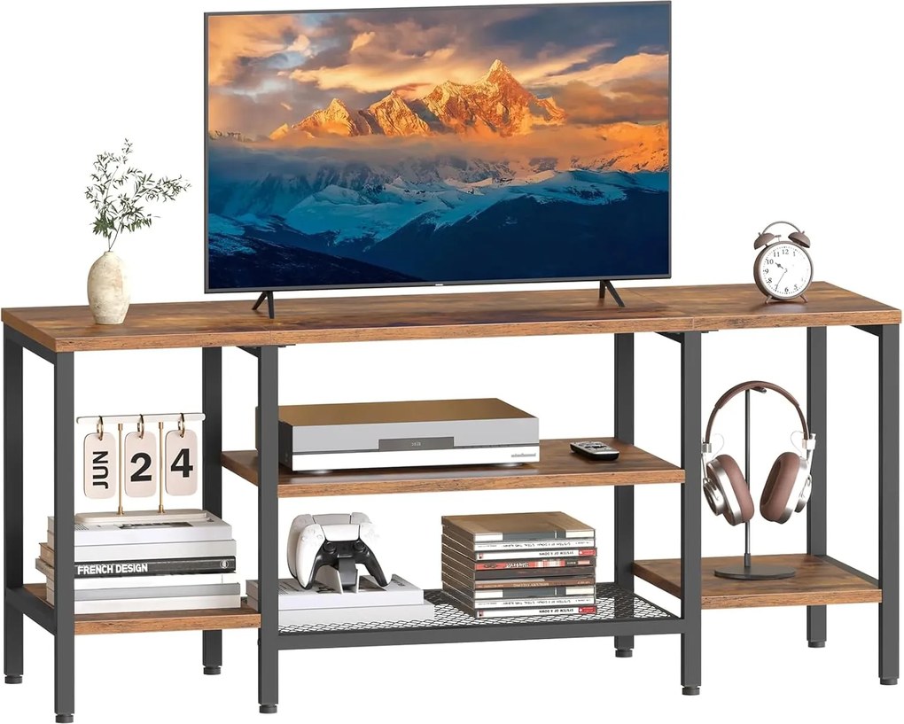 TV stolek Vasagle Werry 120 cm černý/hnědý